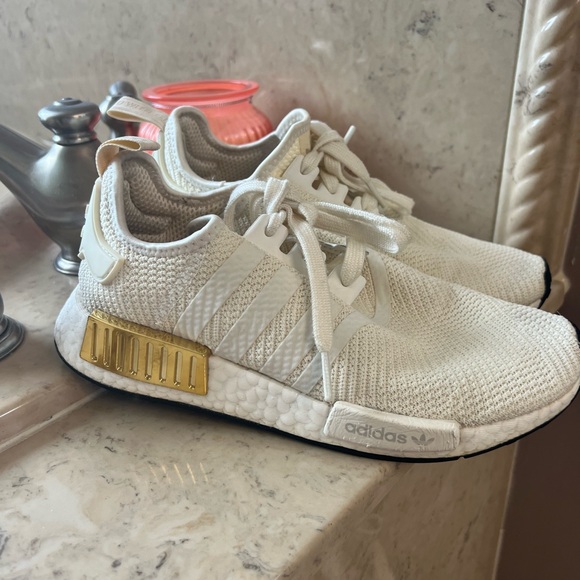 adidas | Shoes | Adidas Cream And Gold Sneakers | Poshmark
